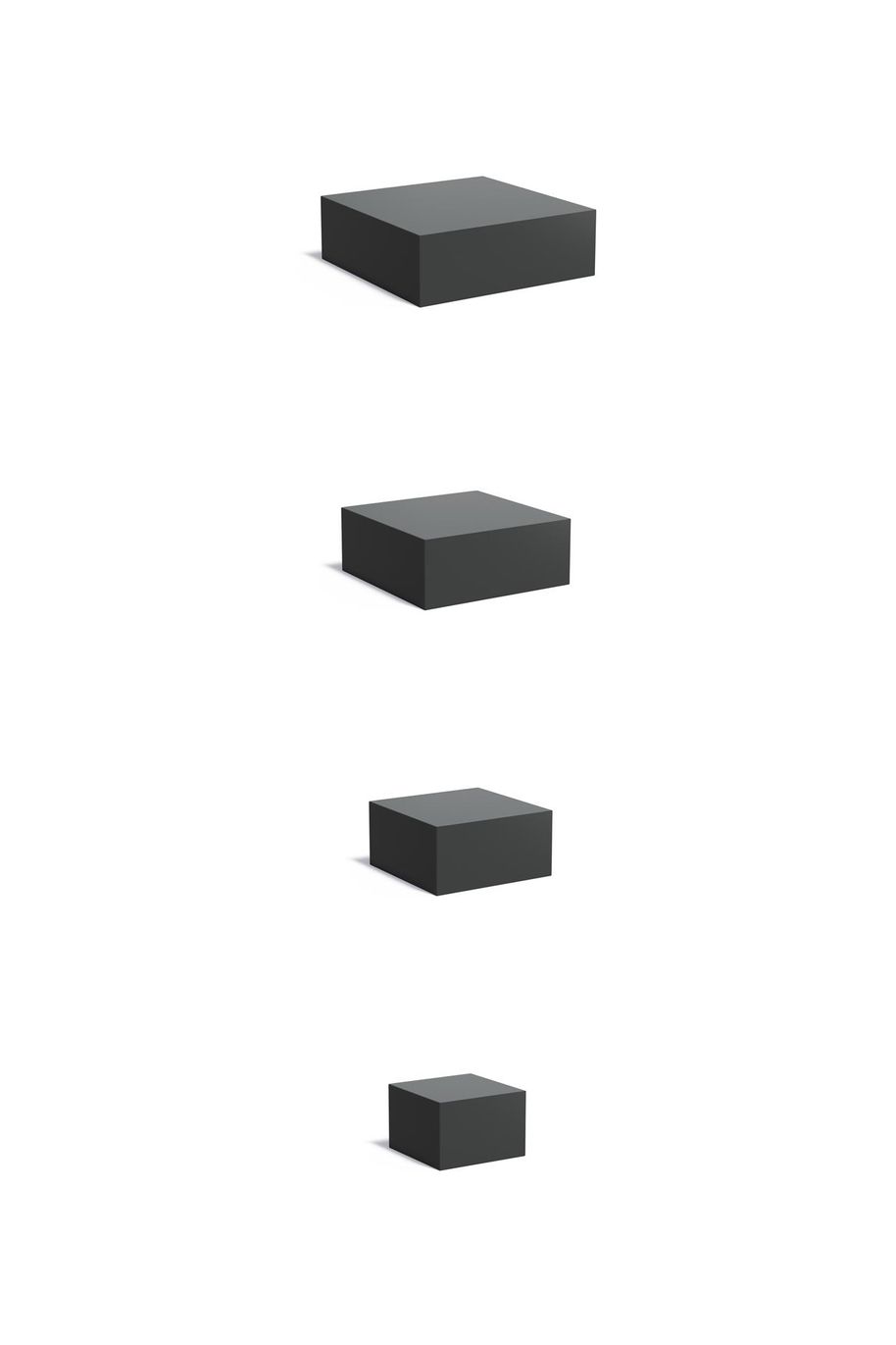 Podest Säule Sockel Aluminium Anthrazit 120x120x40 cm | VIVANNO