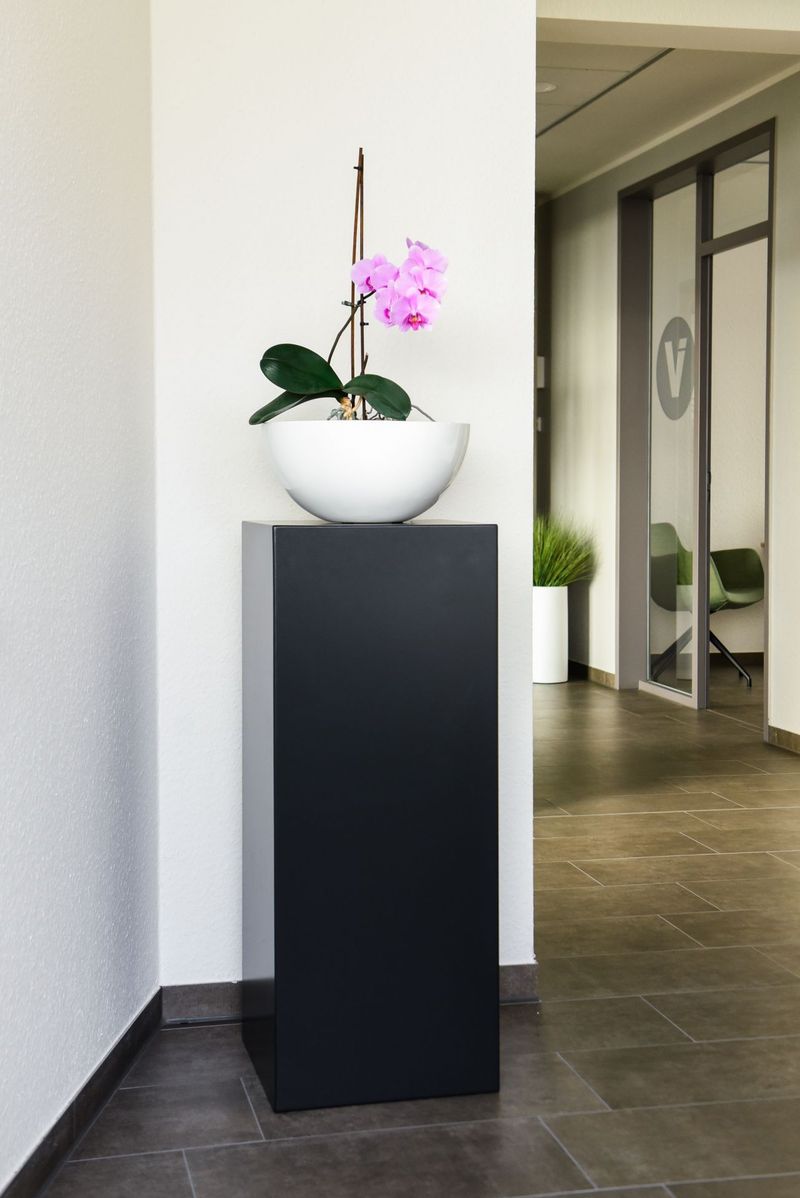 Podest Säule Sockel Aluminium Anthrazit 40x40x100 cm | VIVANNO